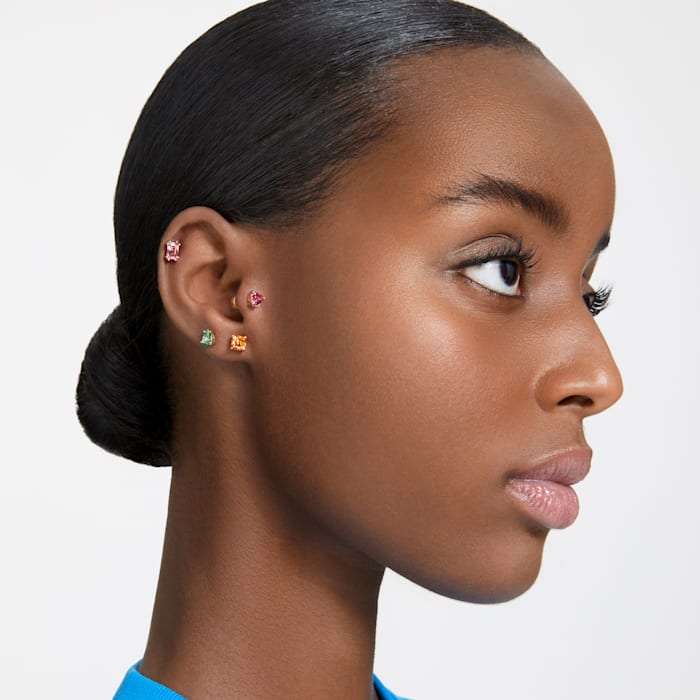 Swarovski green stud earrings store
